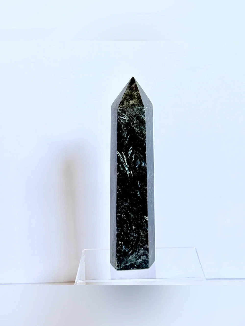 Accents | Arfvedsonite Fireworks Stone Polished Crystal Tower Wgarnet ...